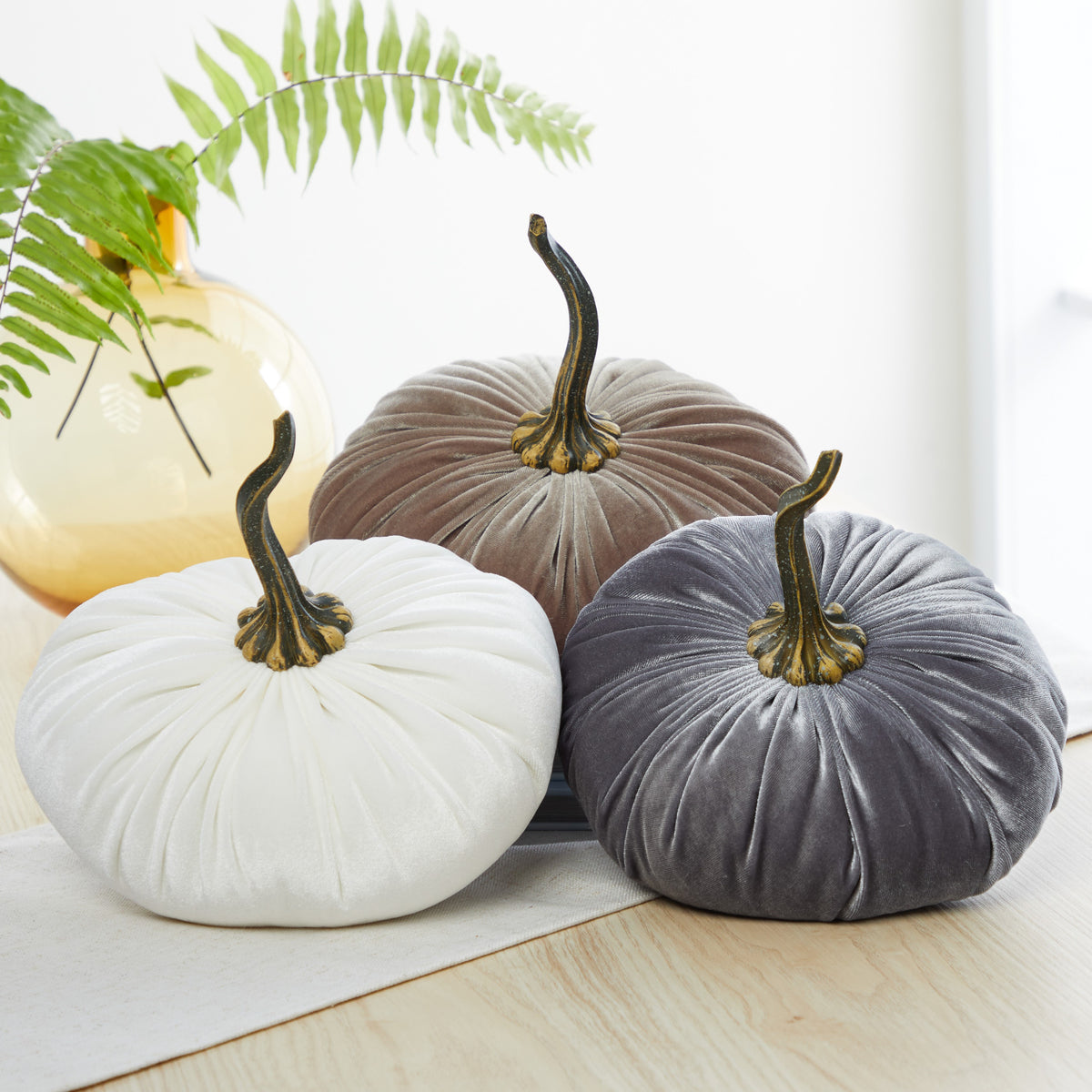 Extra Large Pumpkins Set of 3 - Gray, Taupe, Ivory– Your Heart's Content