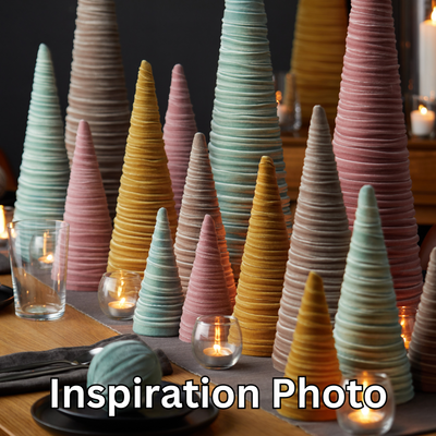 Velvet Cones- Set of 4 Blush, Coquette Room Decor Aesthetic Room Decor ...